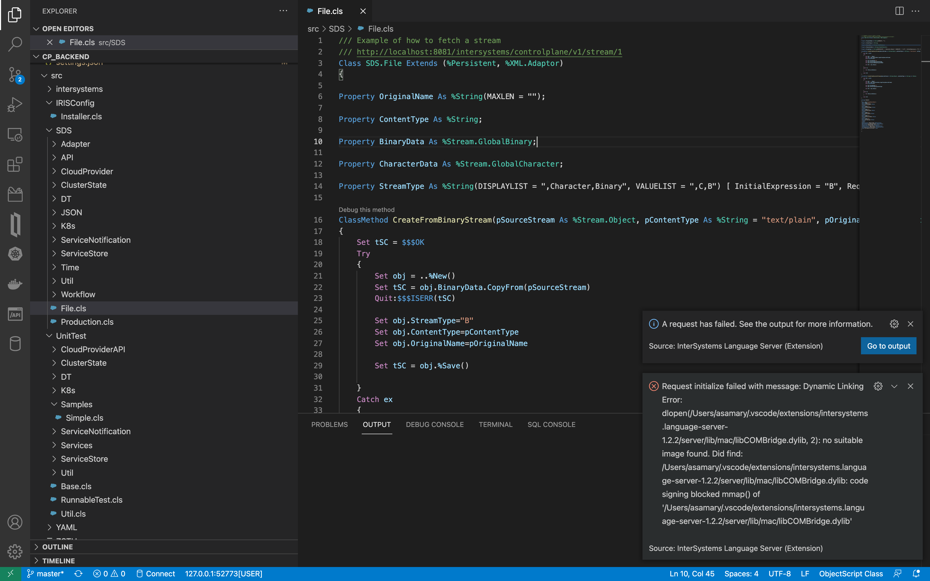 Request initialize failed with message: Dynamic Linking Error · Issue #733 · intersystems ...