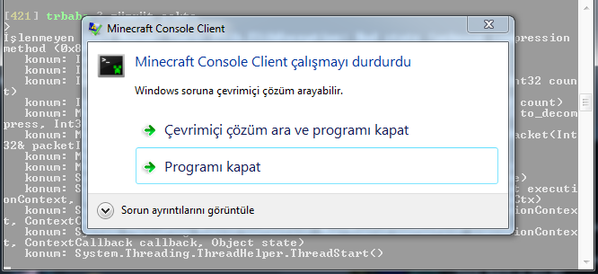 i have a crash problem · Issue #950 · MCCTeam/Minecraft-Console-Client · GitHub