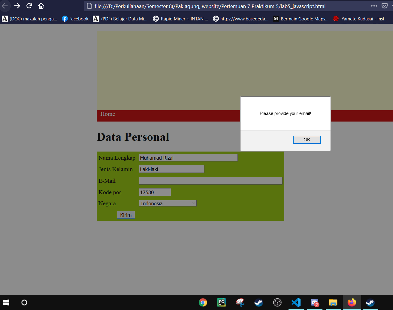 GitHub - Mrizal98/Lab5web