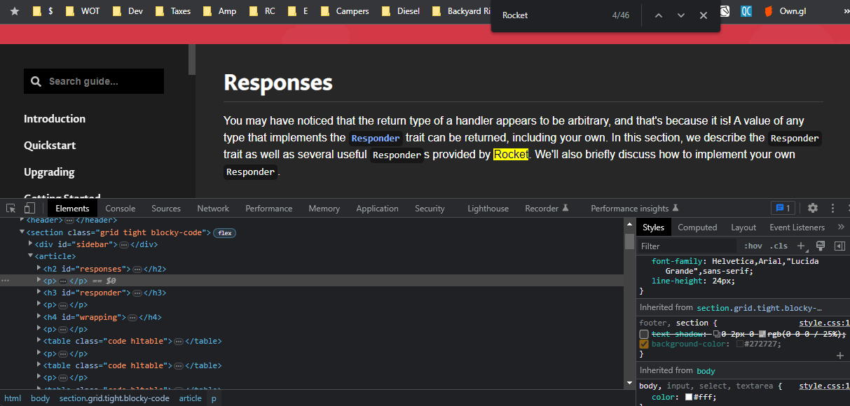 site: Paragraph text has a text-shadow from `section` CSS selector · Issue #2472 · rwf2/Rocket ...