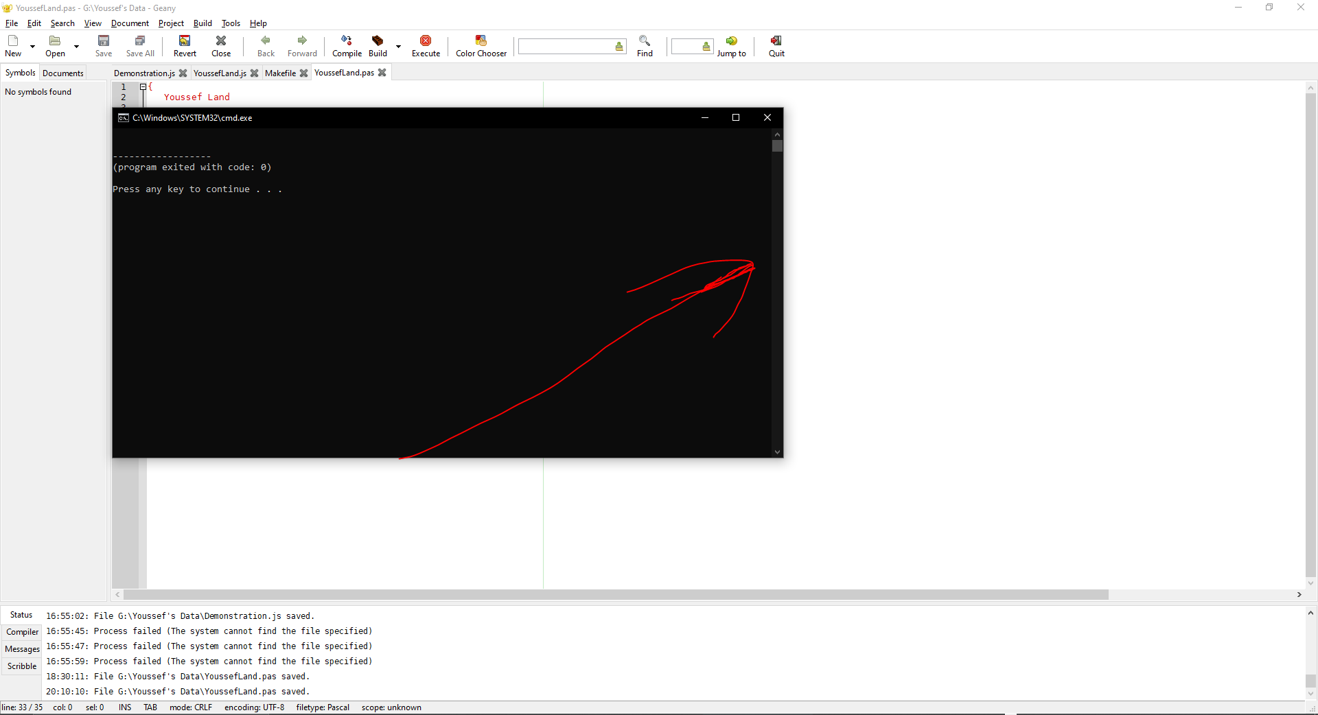 BUG: Opens automatically if Pascal program in Geany is executed ...