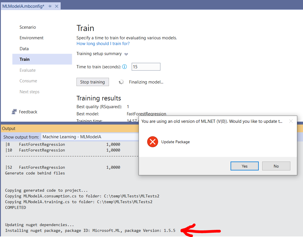 Error with Model Builder and ML.net 1.6.0 · Issue #5914 · dotnet/machinelearning · GitHub