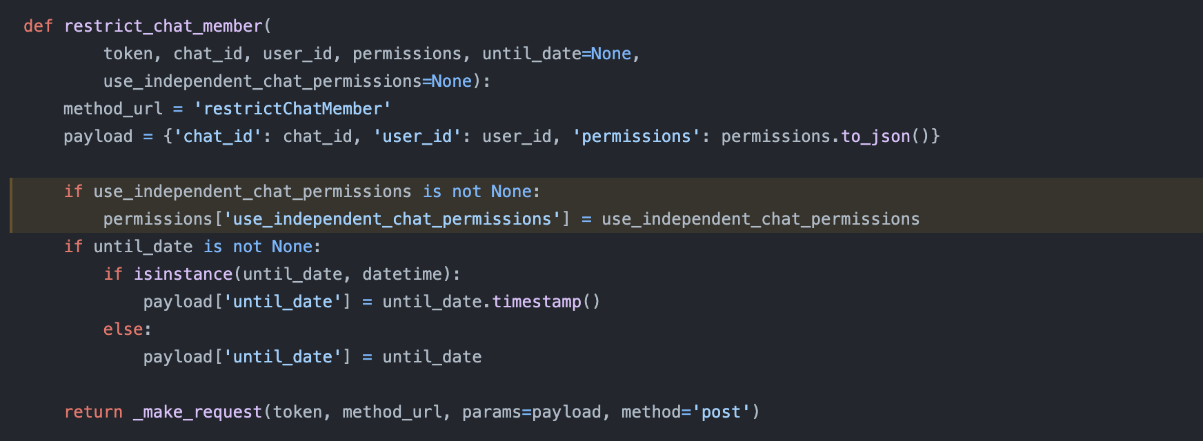 TypeError: 'ChatPermissions' object does not support item assignment · Issue #1910 · eternnoir ...