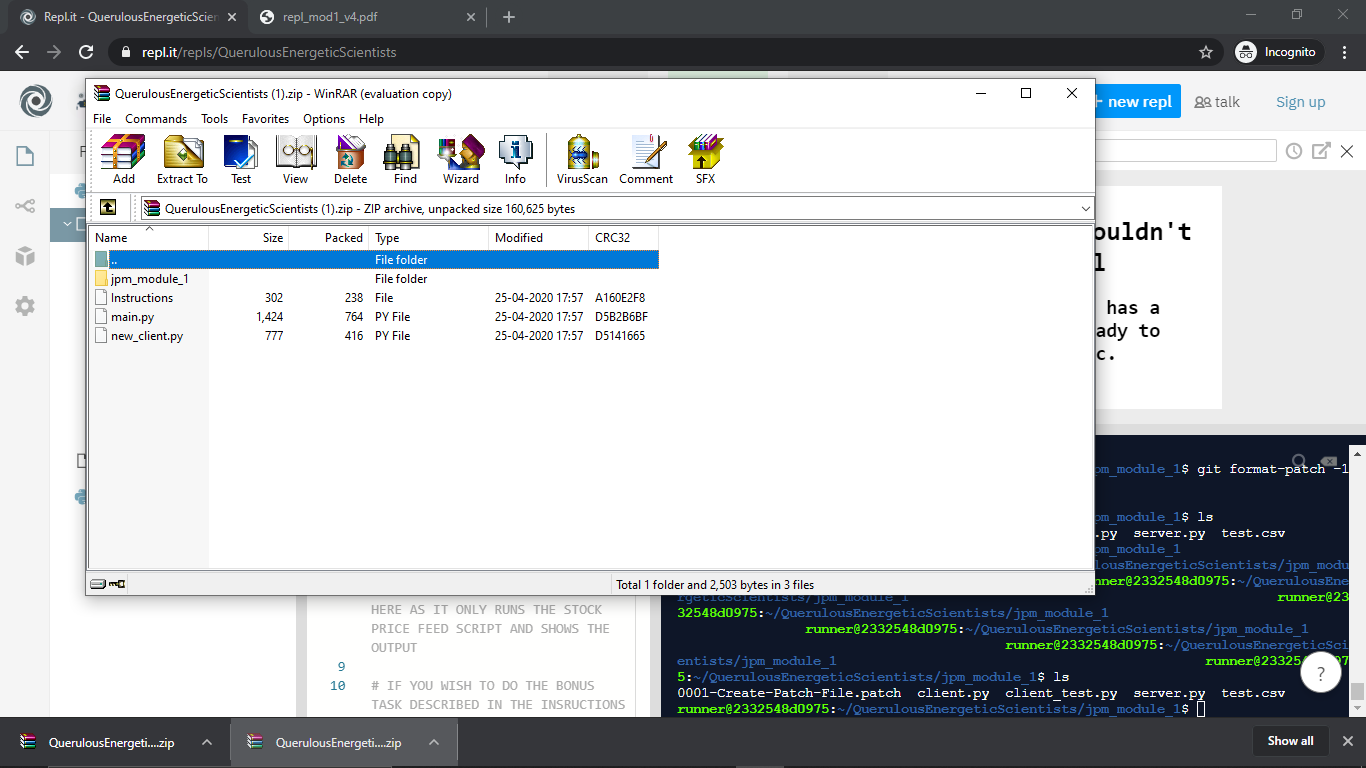 Patch File Not Showing In The Downloaded Zip File · Issue 62 · Insidesherpajpmc Tech Task 1