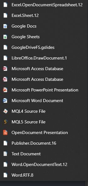 The Displayed New File Type Names and Not What is Displayed in Windows ...