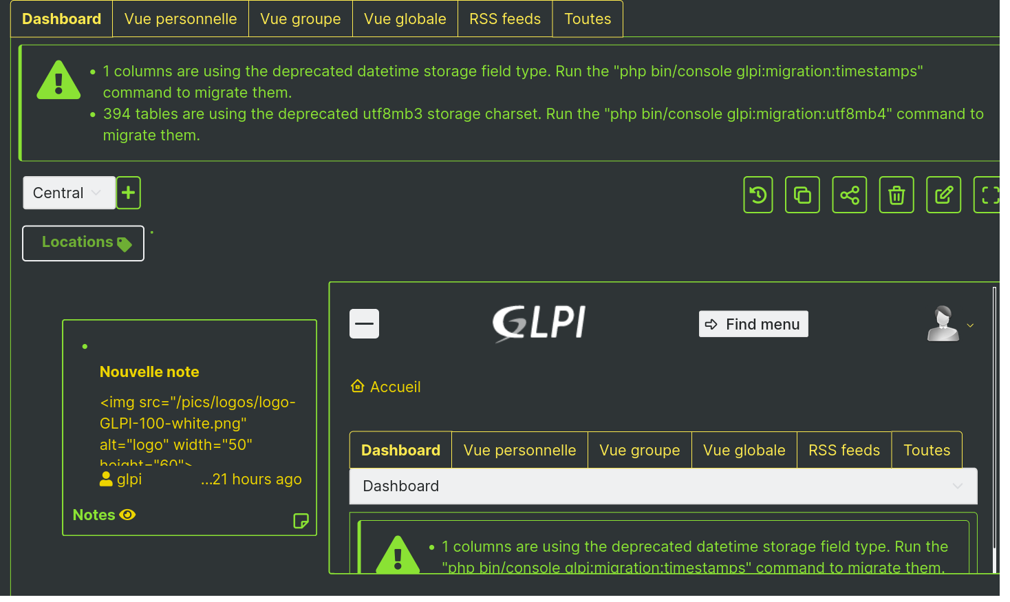 [glpi 10.0 beta] Reminders not showing html content on dashboard view ...