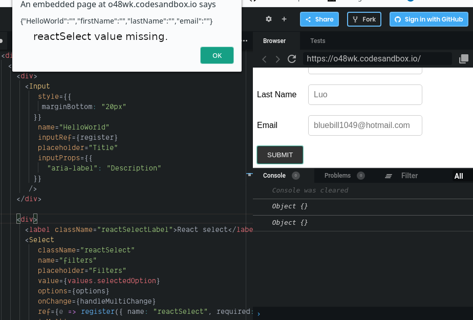 Custom Input Validation Issue 34 React hook form react hook form