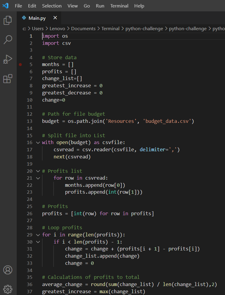 GitHub - edcasan/python-challenge: Analyzing financial records and ...