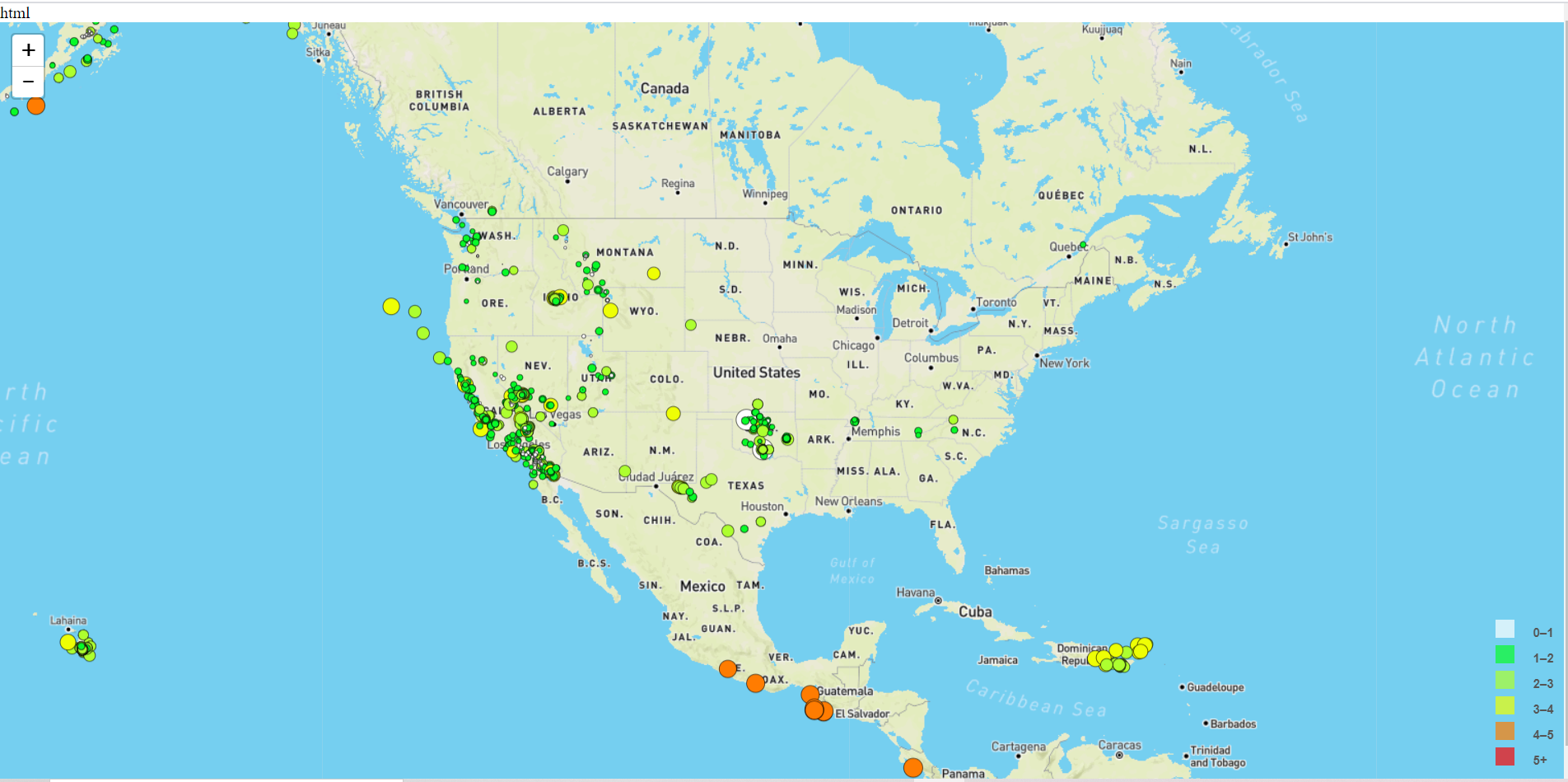 Github Edcasanleaflet Challenge Visualization Of Recent Earthquakes Using Leaflet 