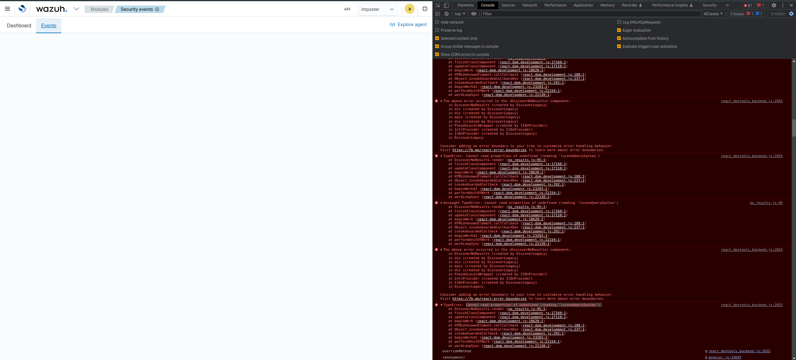 When the search bar language is `Lucene` the events view is broken · Issue #5284 · wazuh/wazuh ...