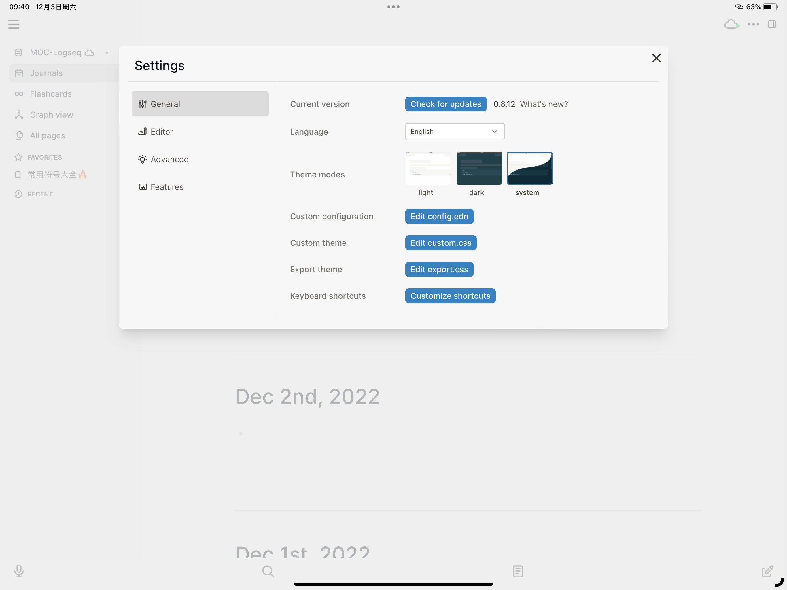 A white empty area appears on iPad app with Magic Keyboard · Issue #7409 · logseq/logseq · GitHub