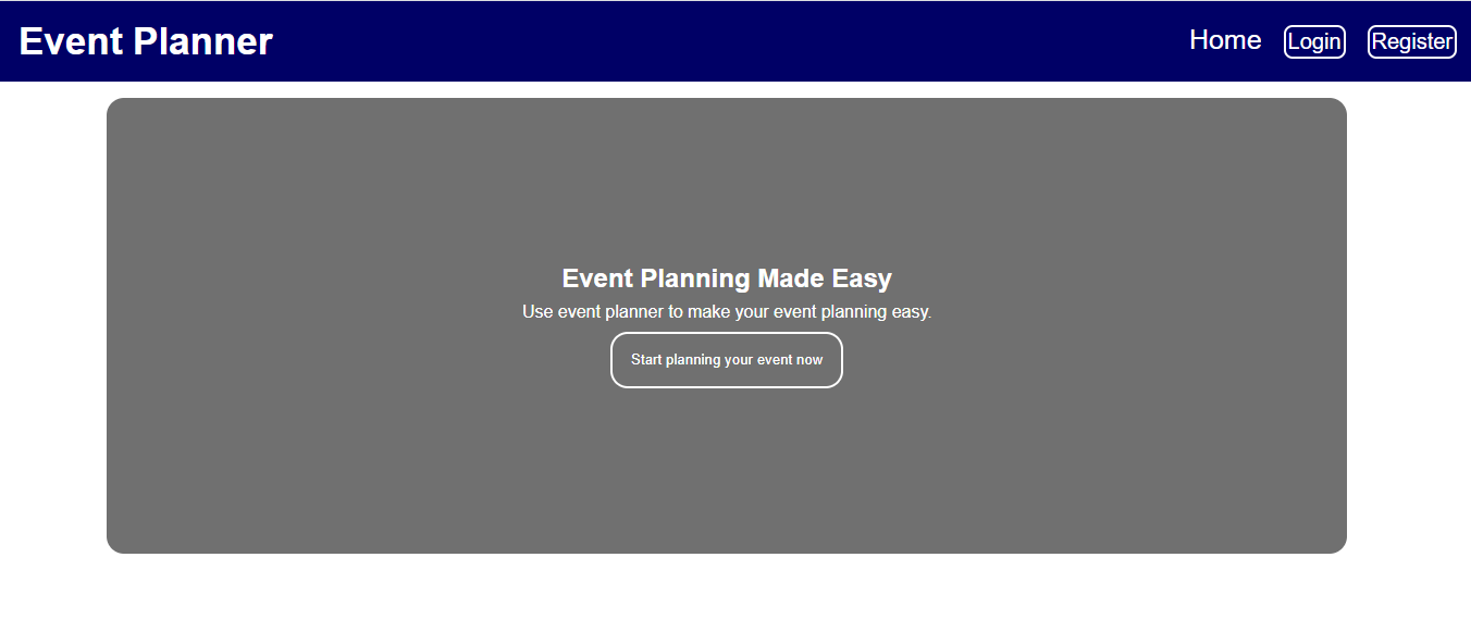 Github Monikathanki Event Planner App