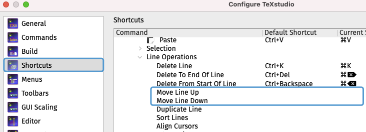 Keyboard shortcut to swap two lines of LaTeX code · Issue #1420 ...