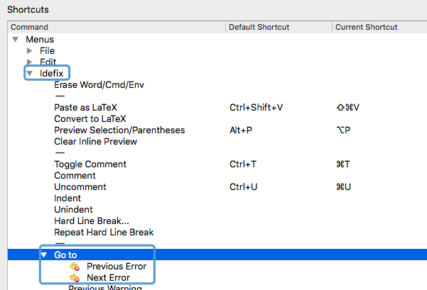 Missing shortcuts · Issue #1005 · texstudio-org/texstudio · GitHub