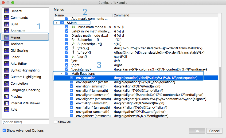Improving commands inserted with shortcuts · Issue #1013 · texstudio-org/texstudio · GitHub