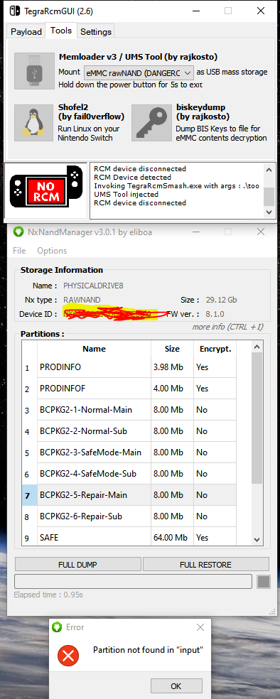 Partition not found in "input" · Issue #8 · eliboa/NxNandManager · GitHub