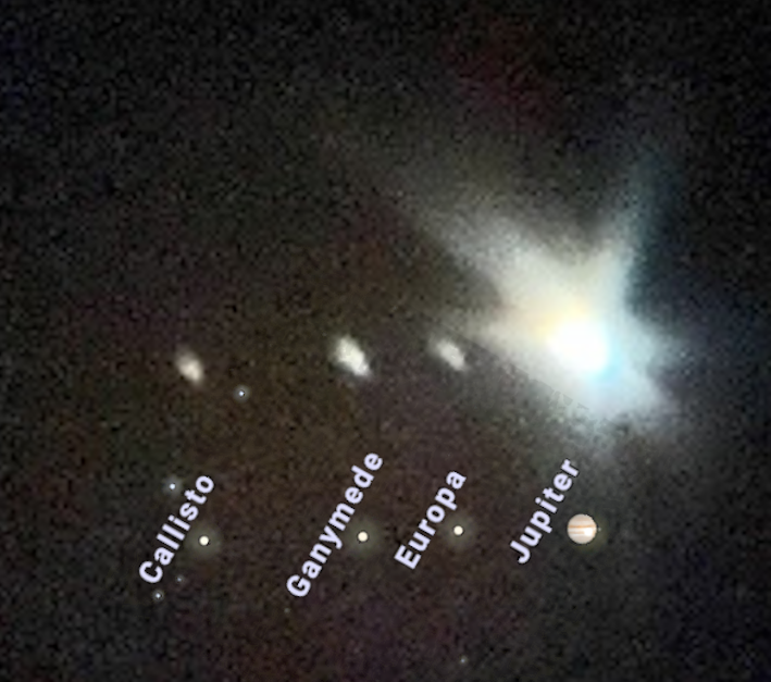 Jupiter Moons not lining up with what I see? · Stellarium stellarium ...