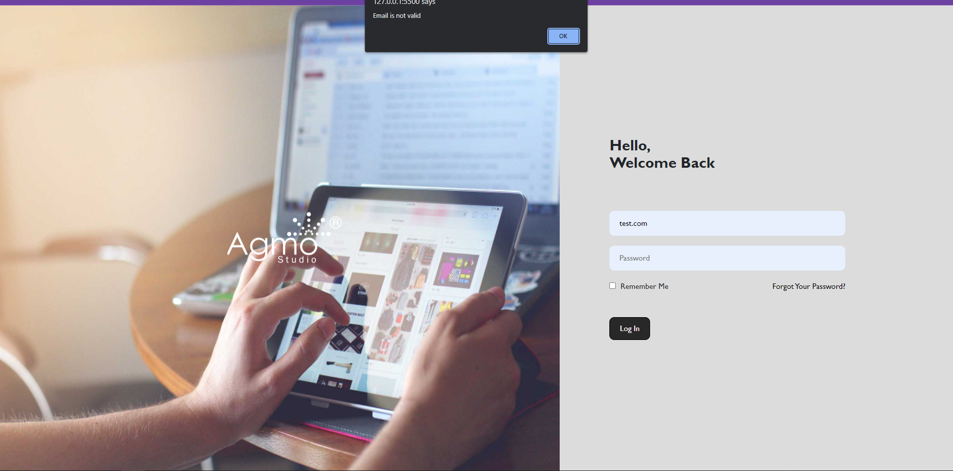 GitHub - aleppp/agmo-login-form: A simple log in page using only HTML, CSS and JavaScript