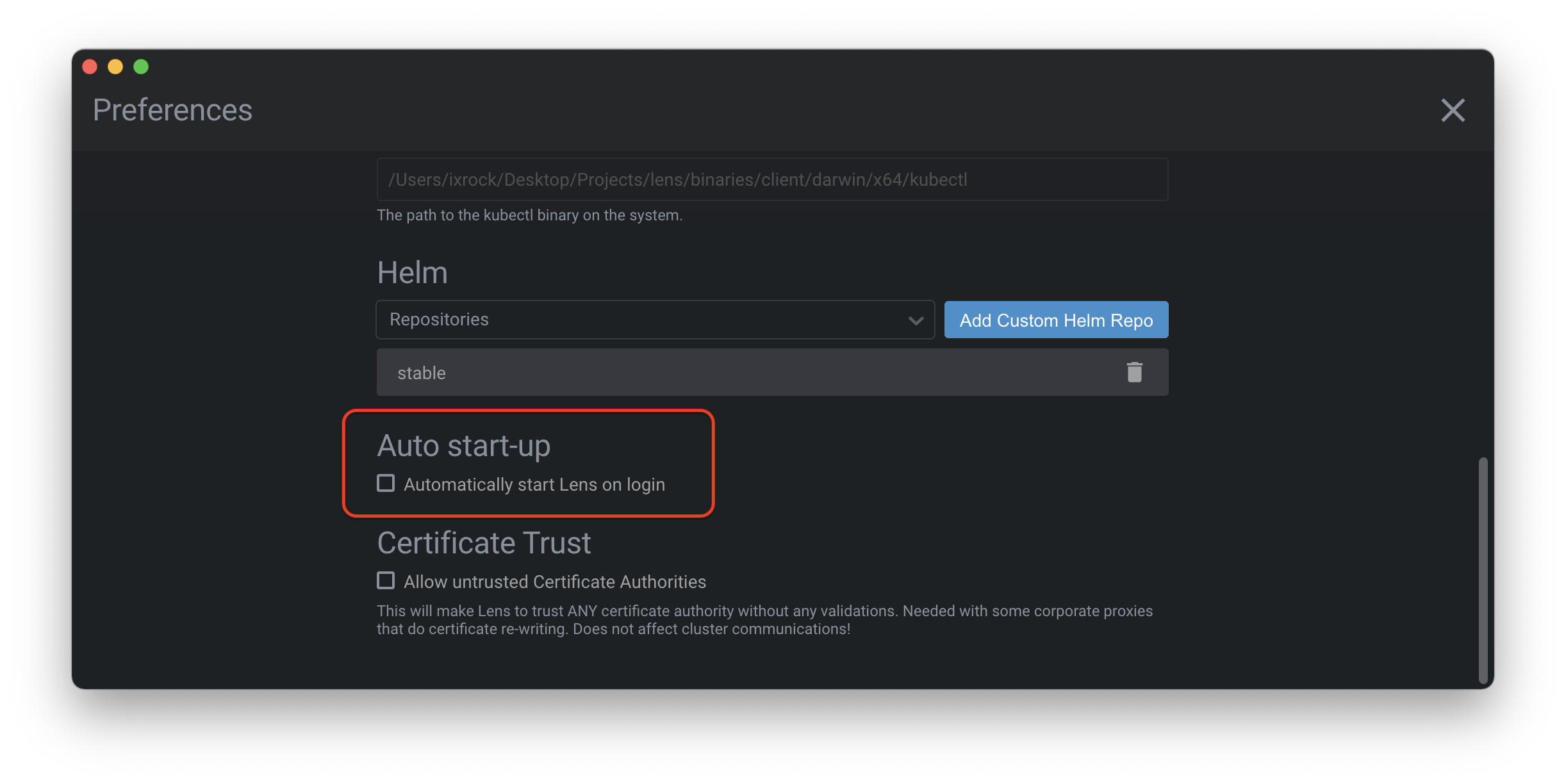 Automatically start Lens on login should default to disabled · Issue #1697 · lensapp/lens · GitHub