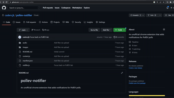 GitHub - cadencjk/pollev-notifier: An unofficial chrome extension that ...
