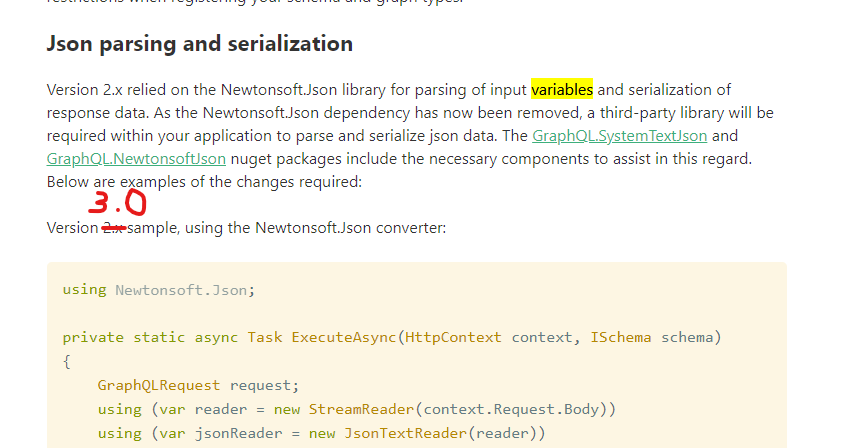 Question about use of Newtonsoft.Json with graphql-dotnet version 3.3.2 · Issue #2311 · graphql ...