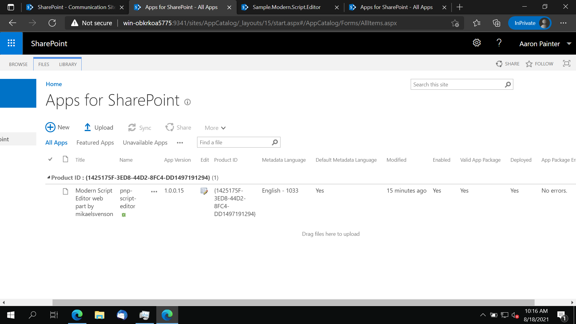 Regarding the Sample: react-script-editor-onprem · Issue #2021 · pnp/sp-dev-fx-webparts · GitHub