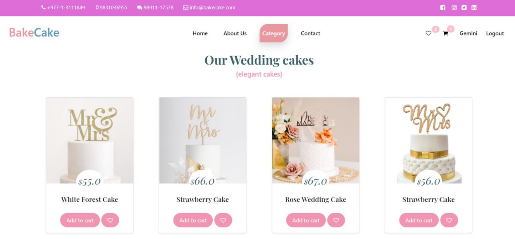 GitHub - RitikaDongol/Bakery-website