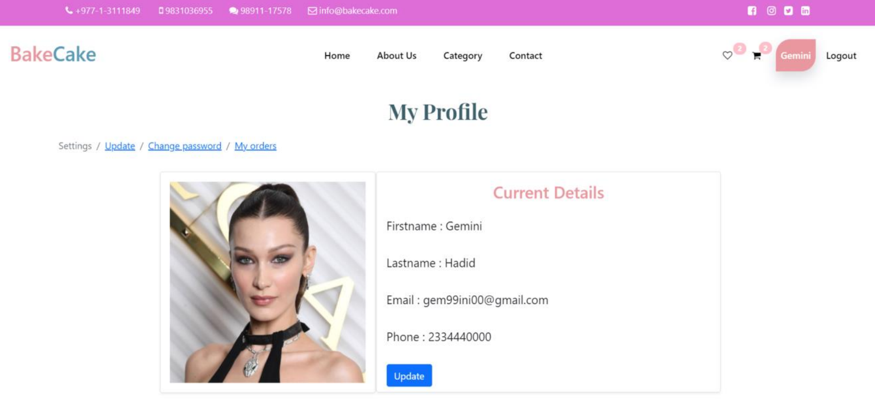 GitHub - RitikaDongol/Bakery-website