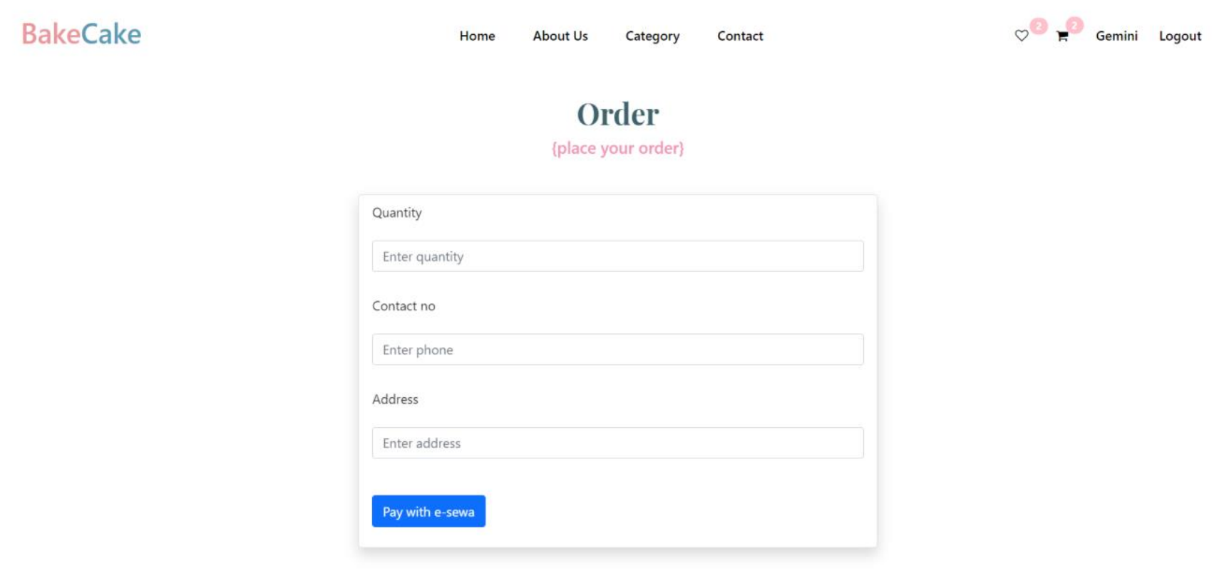 GitHub - RitikaDongol/Bakery-website
