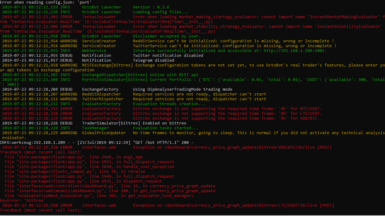 Many Warnings And Errors After First Launch · Issue 44 · Drakkar Softwareoctobot Launcher · Github