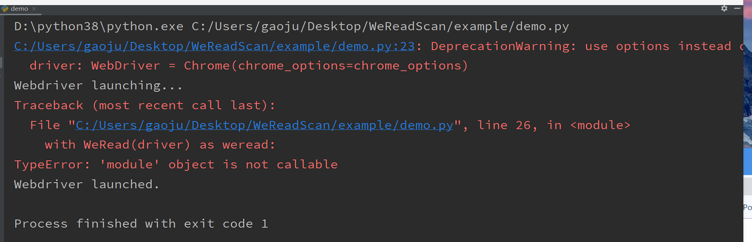 Running error · Issue #2 · Algebra-FUN/WeReadScan · GitHub