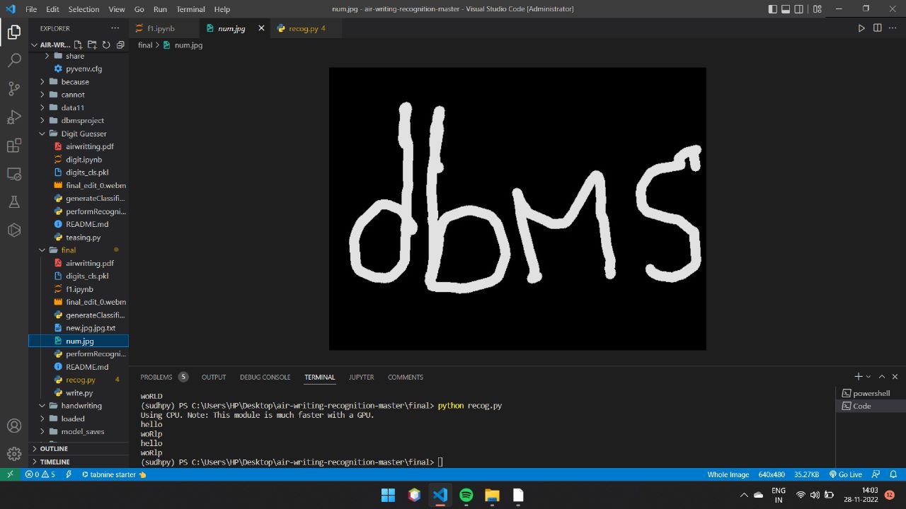 GitHub - singh-hub1/Real_time_handwritten_recognition_ML: The method of ...