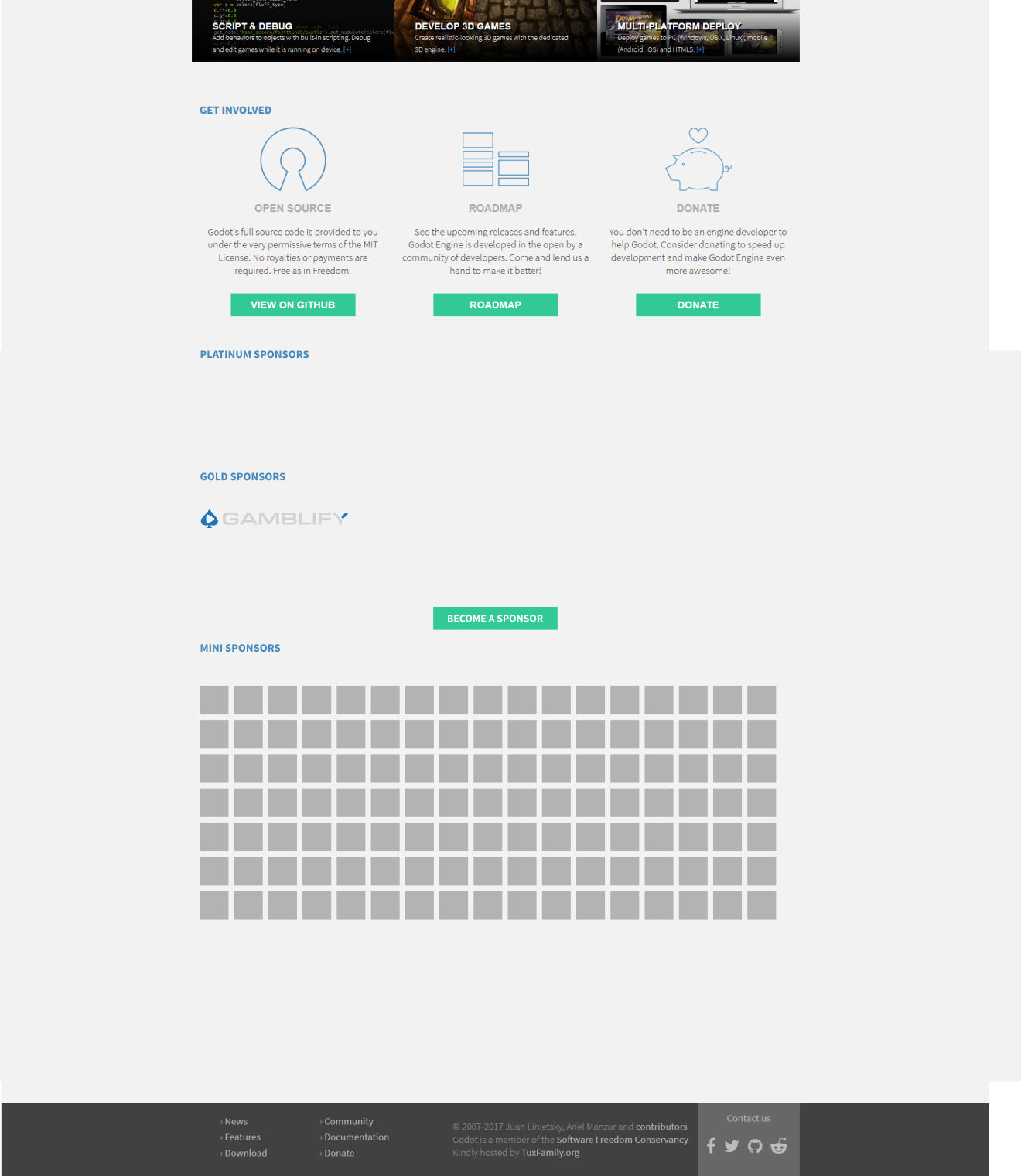 Add homepage section for company sponsors · Issue #2 · godotengine ...