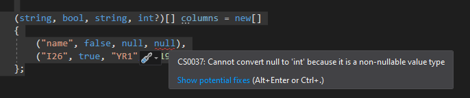 C# array of tuples type inferrence error when nullable int · Issue ...