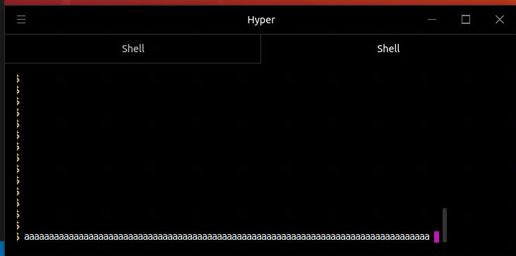 3.0.0 Terminal starts scrolling horizontally when using spacebar when it would word wrap · Issue ...