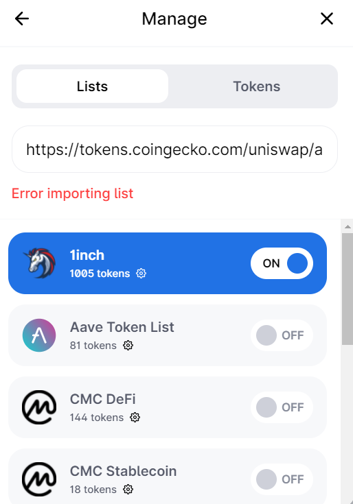 Coingecko list issue · Issue #1380 · Uniswap/interface · GitHub