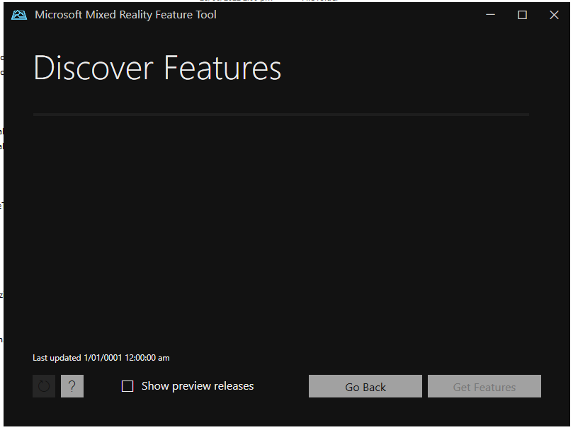 Feature Tool Hangs At Discover Features · Issue 11291 · Microsoft Mixedrealitytoolkit Unity