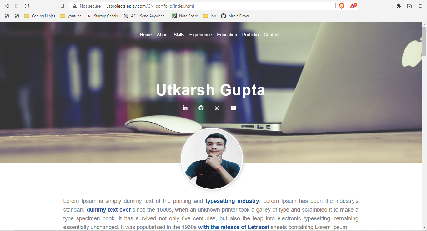 GitHub - Frontend-mini-projects/CN-portfolio: Coding Ninjas Career Camp ...