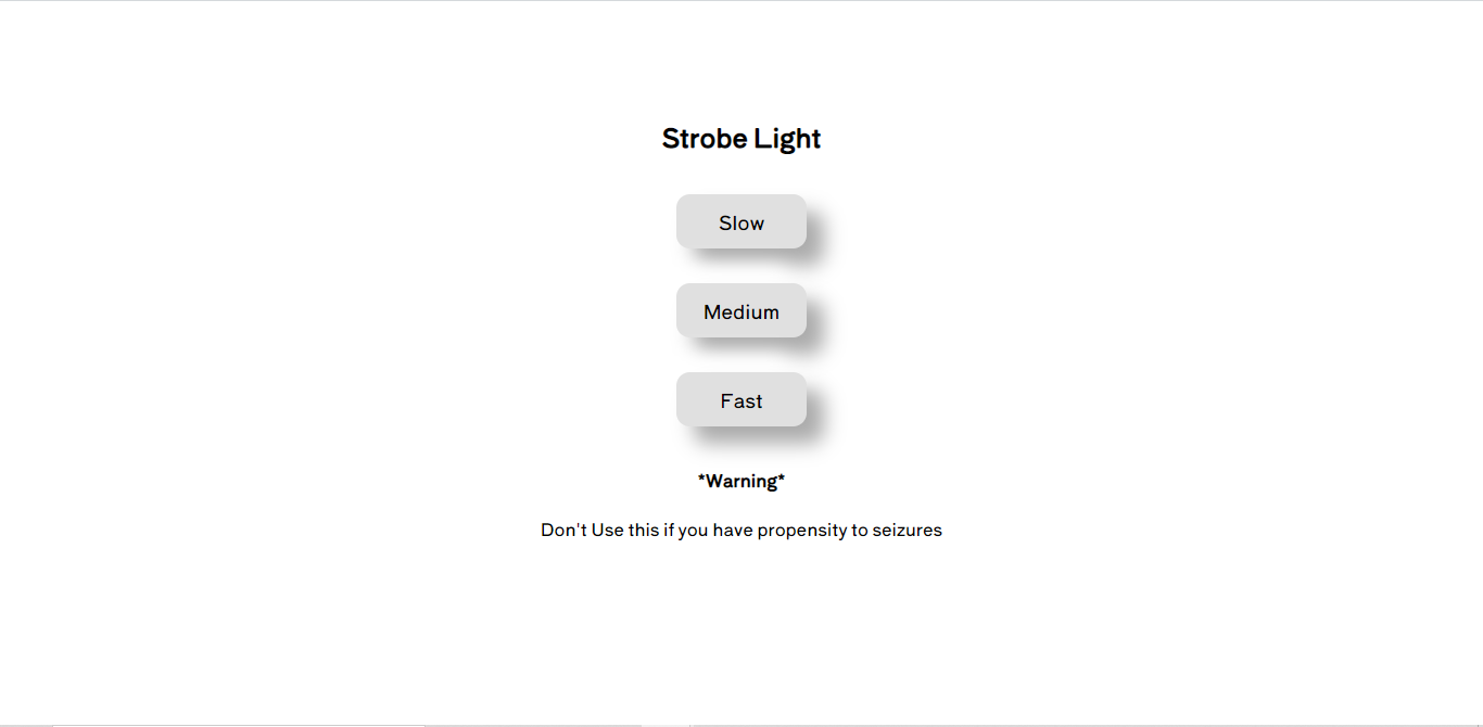 Github Frontend Mini Projectsstrobe Light This Project Is Made By Using Html Css And