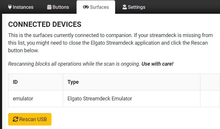 Problem connecting original Streamdeck to Companion · Issue #1077 · bitfocus/companion · GitHub