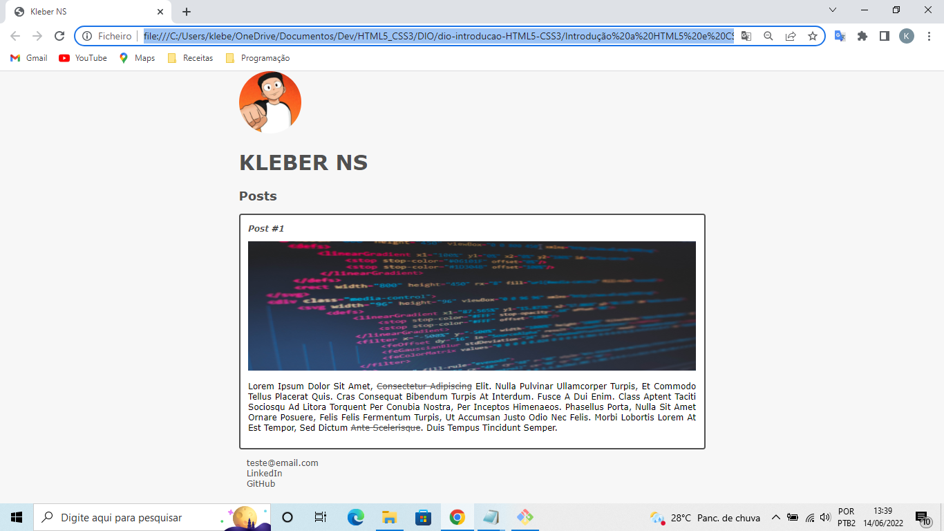 GitHub - kleber5000/dio-introducao-HTML5-CSS3: Primeiro desafio da ... GitHub - kleber5000/dio-introducao-HTML5-CSS3: Primeiro desafio da ...
