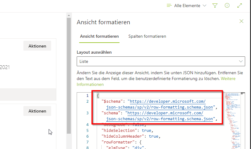 no click on Button & two schema.json entries in formatting pange · Issue #321 · pnp/List ...