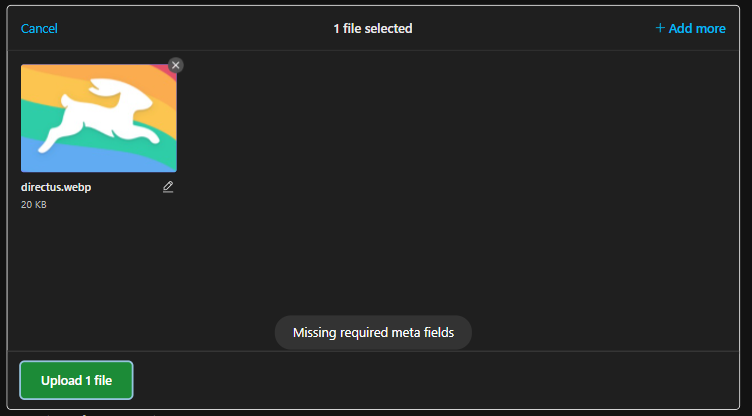 `missingRequiredMetaFields` error is not shown on react · Issue #3338 · transloadit/uppy · GitHub
