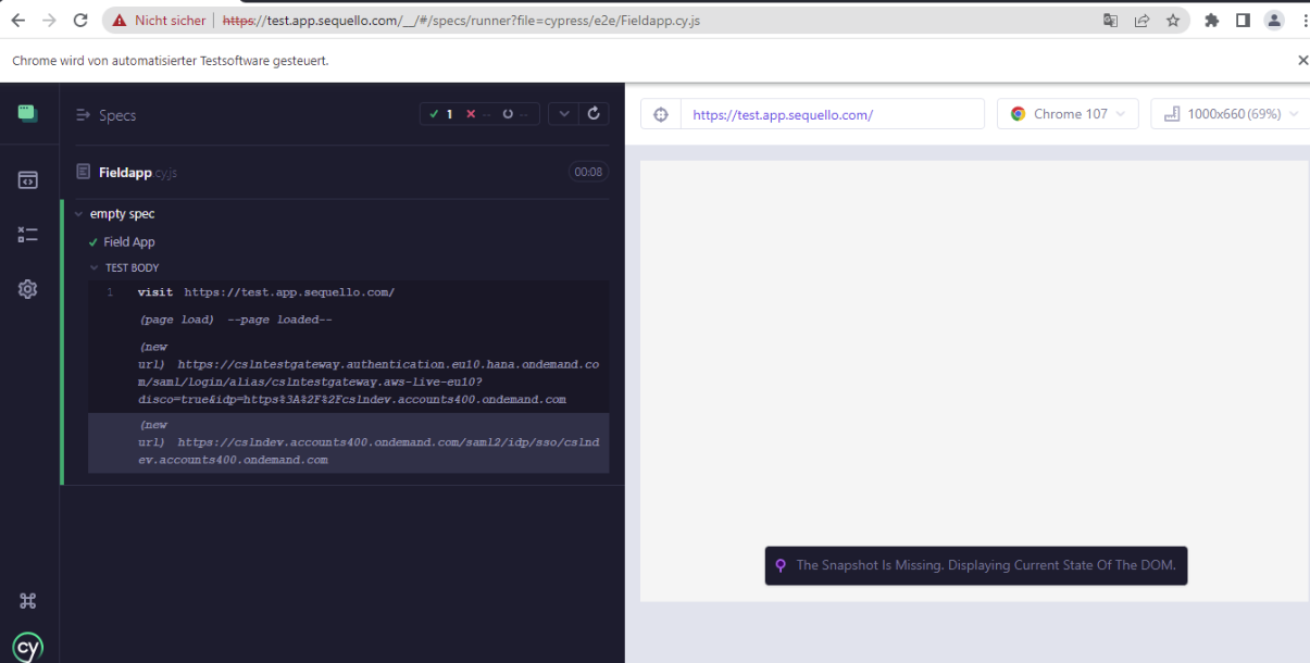 Snapshot is missing. Displaying current state of the dom. · Issue #24882 · cypress-io/cypress ...