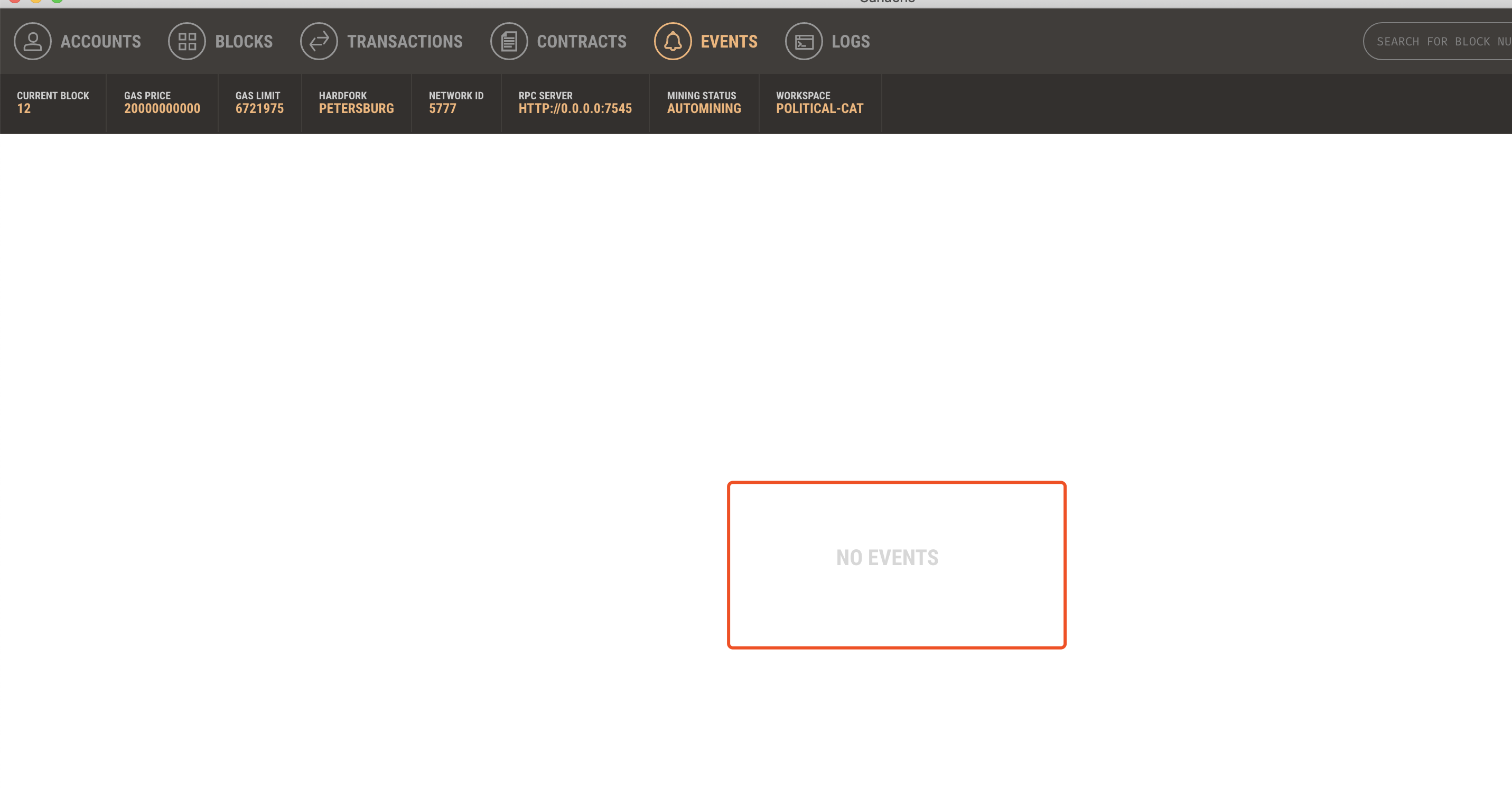 I Cannot See Any Events On Event Page · Issue 1293 · Trufflesuiteganache Ui · Github