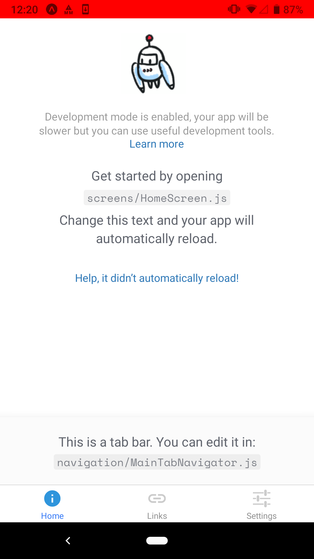 Statusbar Android When Backgroundcolor Is Added In Appjson A Margin To Every View Is Added