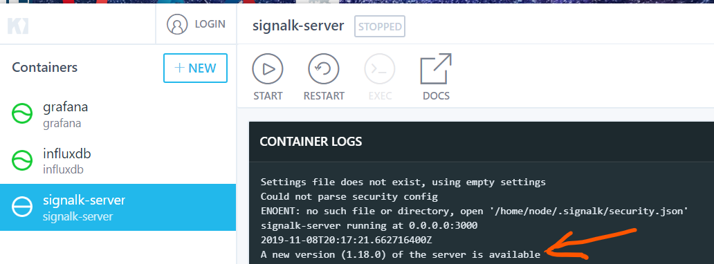 Docker version is not updated · Issue #900 · SignalK/signalk-server · GitHub