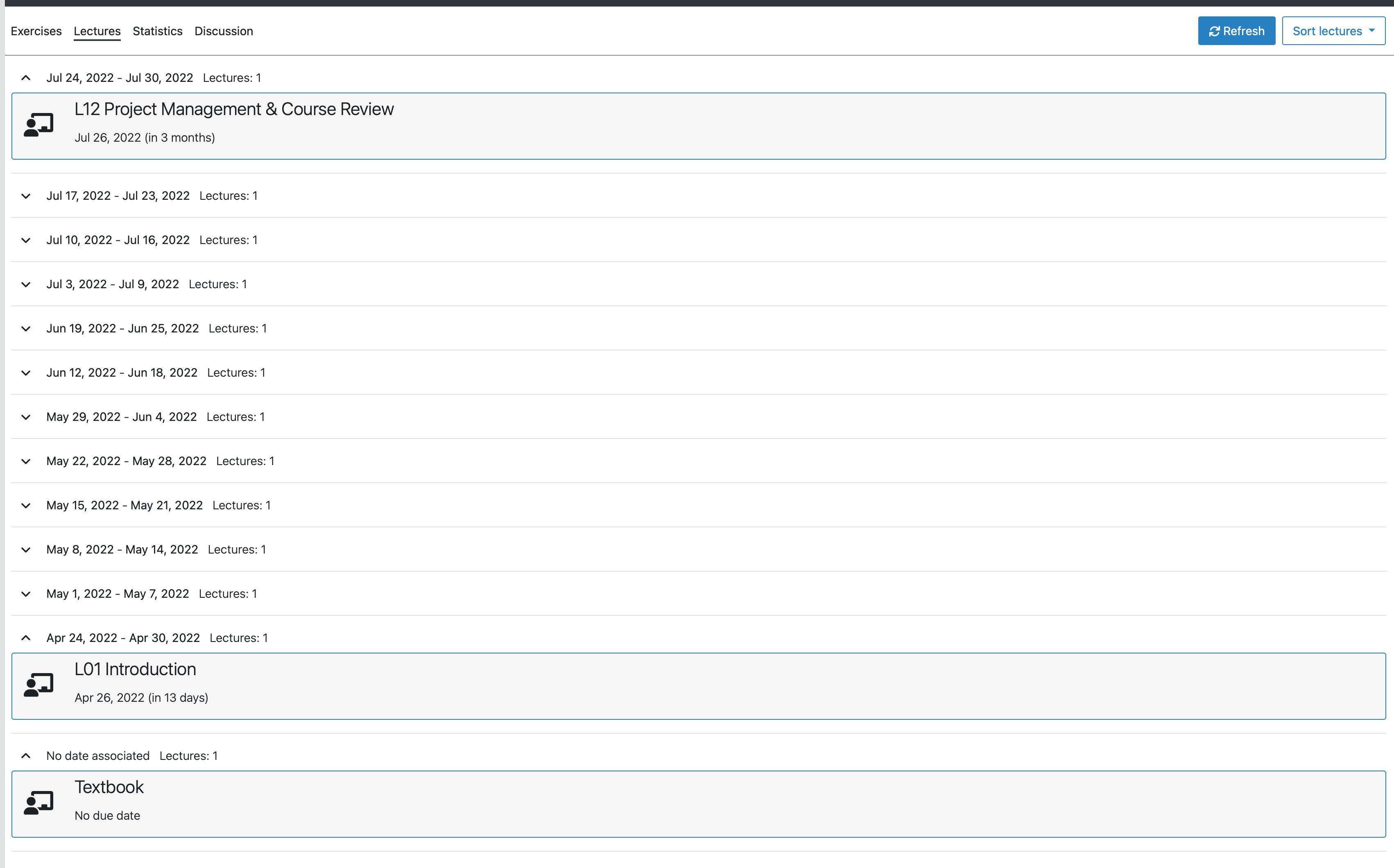 Filter future lectures · Issue #4930 · ls1intum/Artemis · GitHub