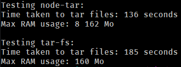 [BUG] Memory usage is huge · Issue #240 · isaacs/node-tar · GitHub