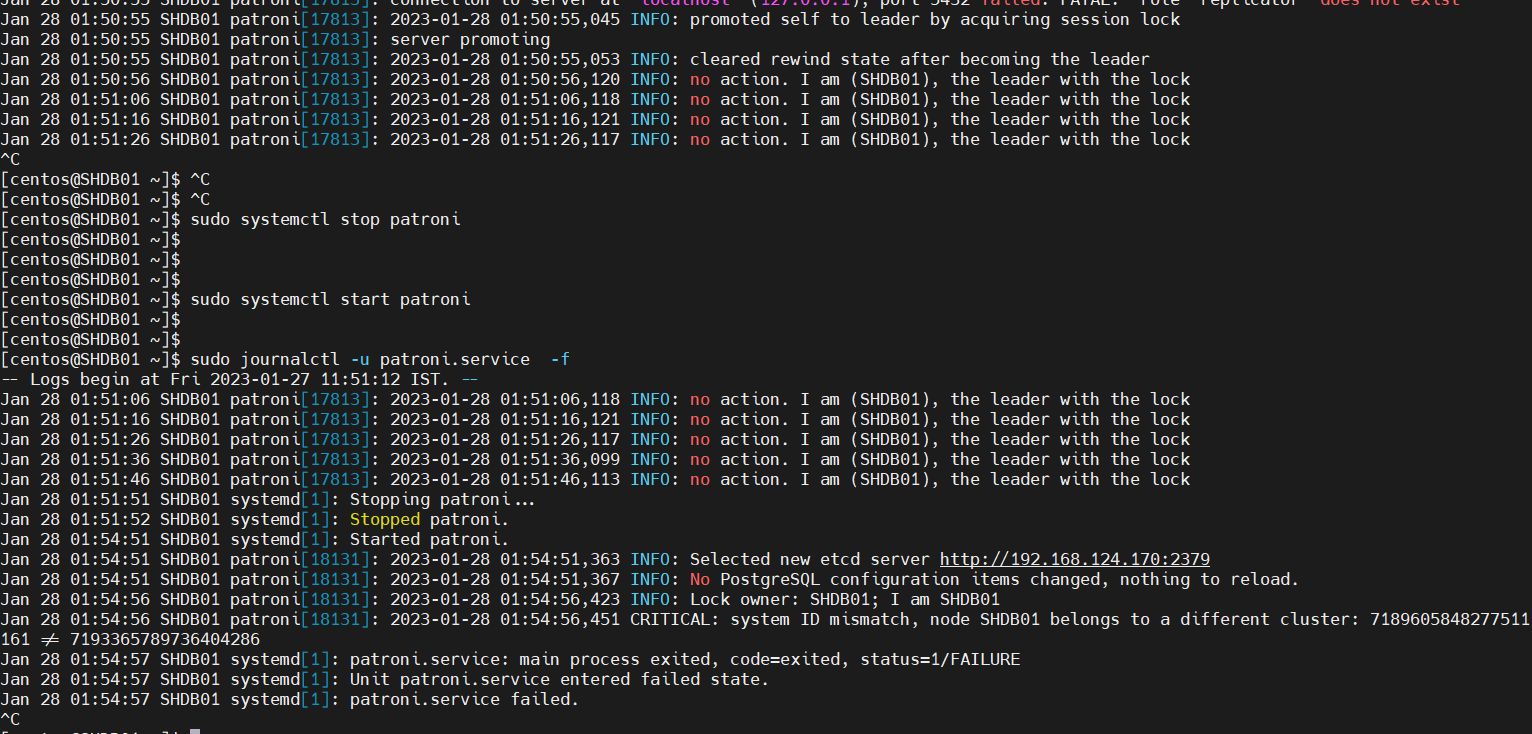 patroni:system ID mismatch · Issue #2547 · patroni/patroni · GitHub